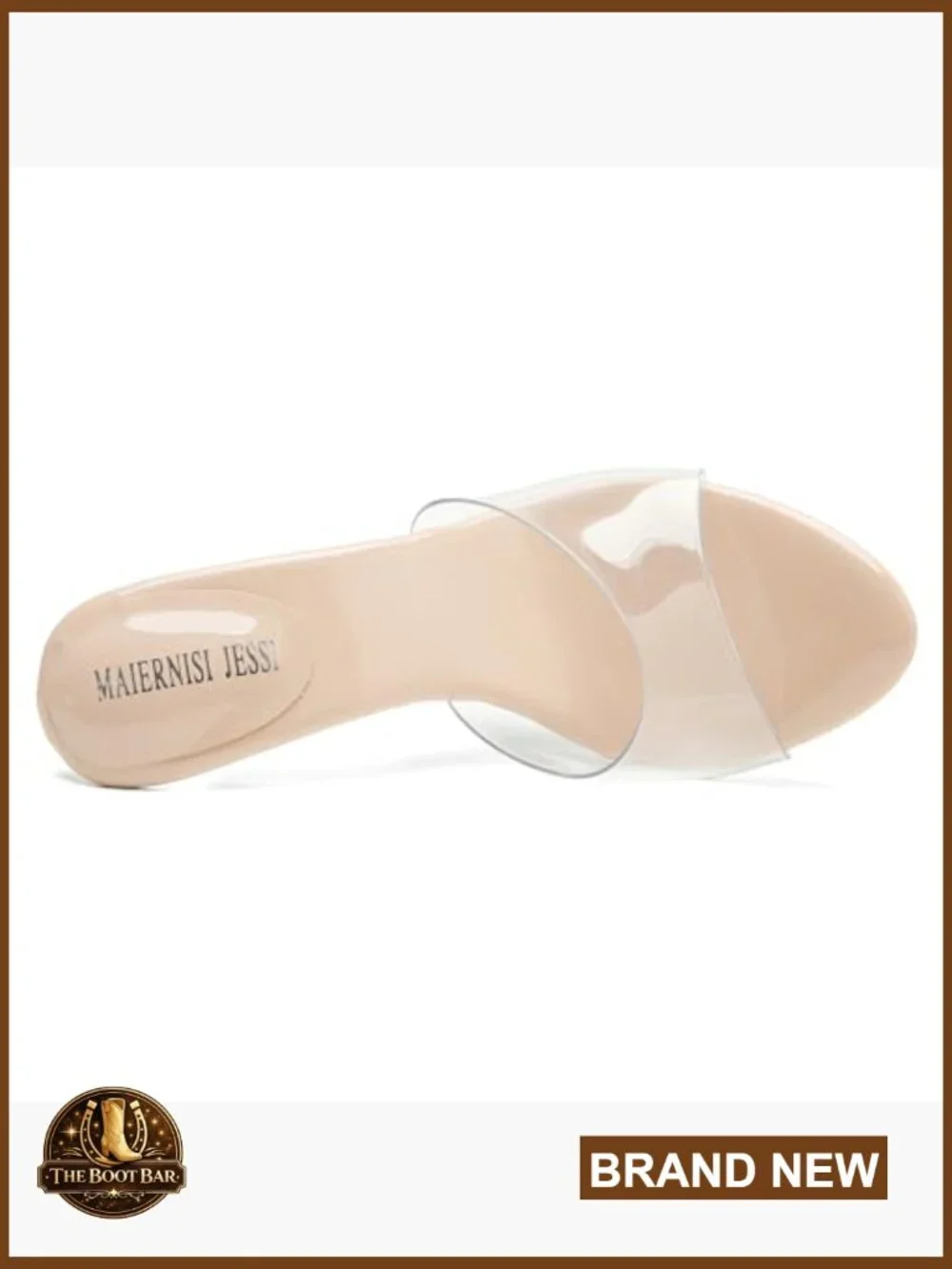 Shoes | Clear Strap Mule Heels Transparent Pvc Stilettos Slip On ...